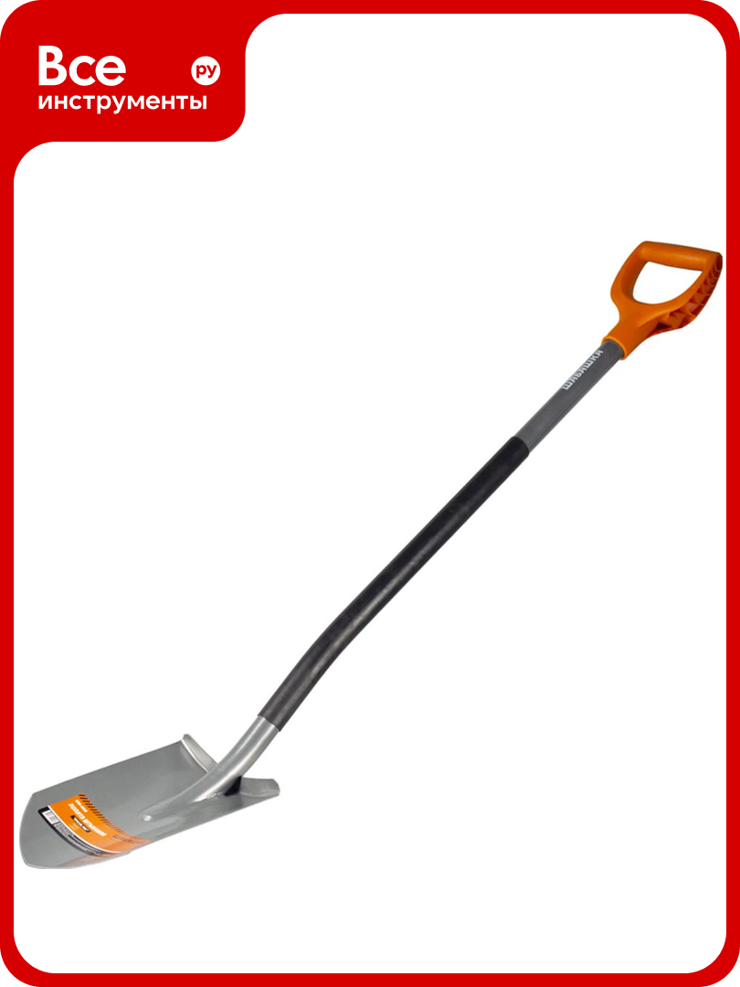 Штыковая лопата с металлическим черенком и ручкой шабашка Special Pro 034-4018, перекопки грунта