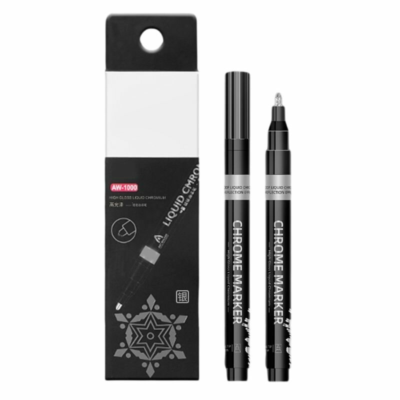 Маркер "Жидкий хром", серебро