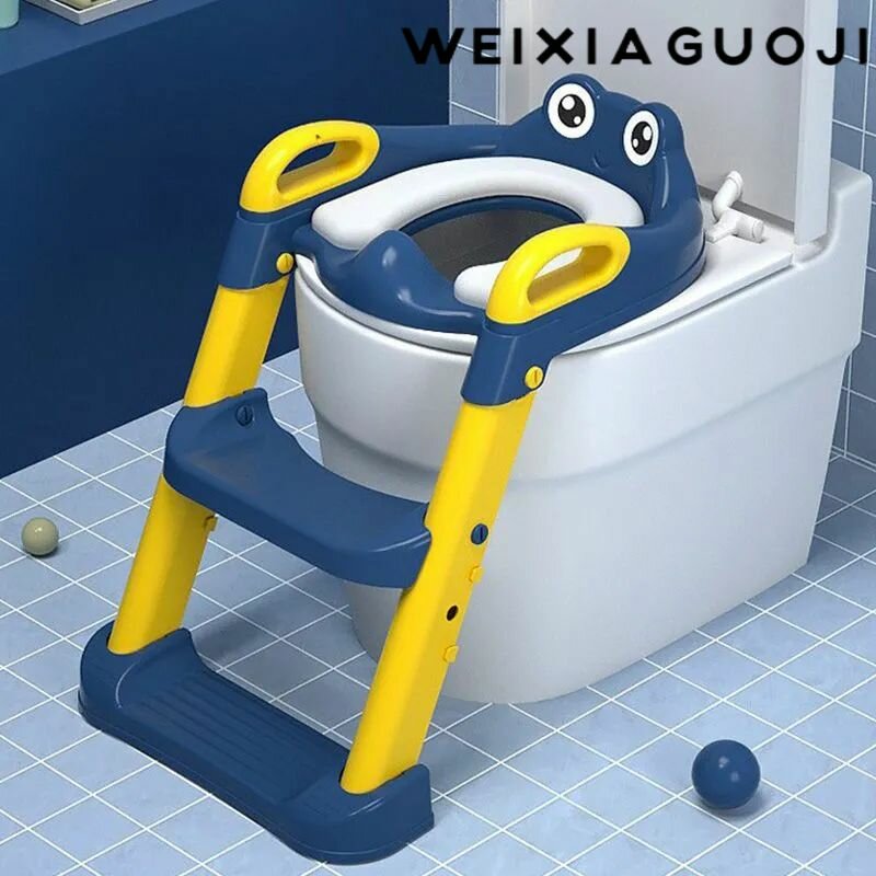 Сиденье для унитаза детское со ступенькой. Накладка на унитаз детская с лесенкой.