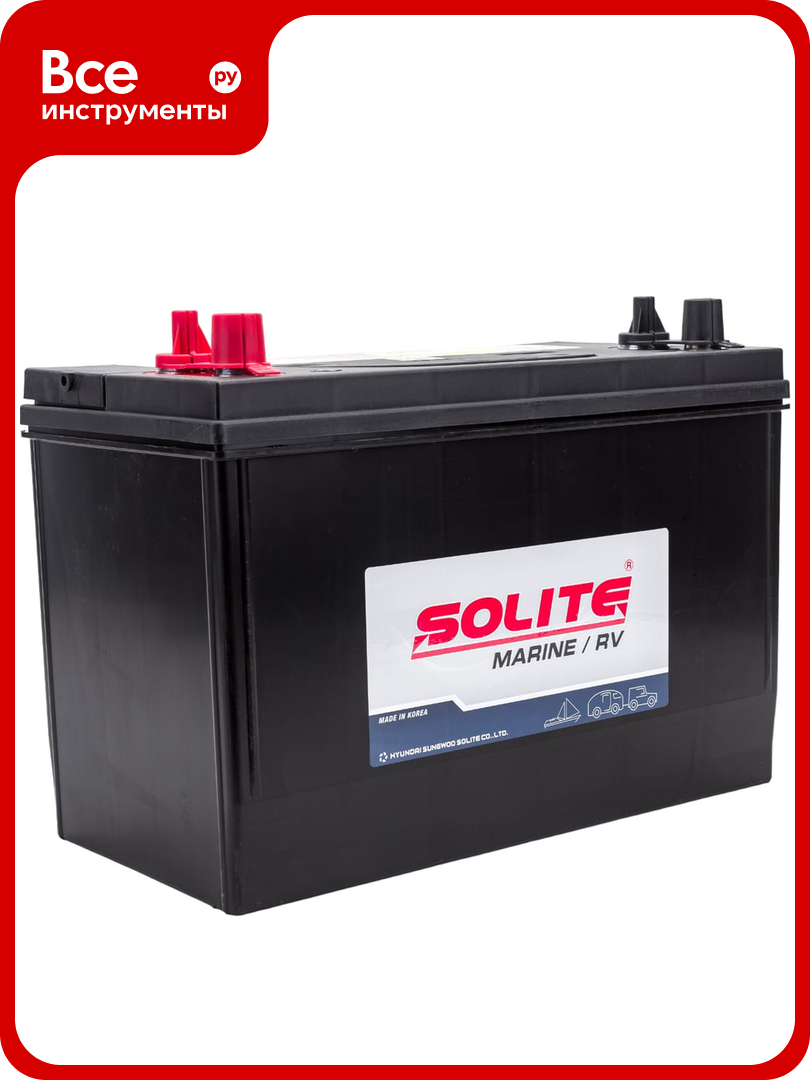 Аккумуляторная батарея для лодок Solite, 330x174x238, емкость 105 а/ч, ОП DC31