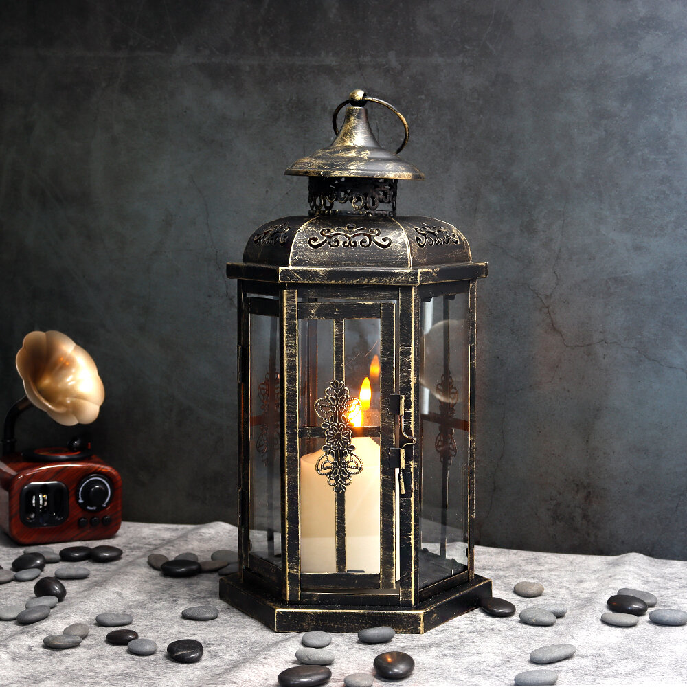 Подсвечник JHYDESIGN, металлический, декоративный, 30cm, черный