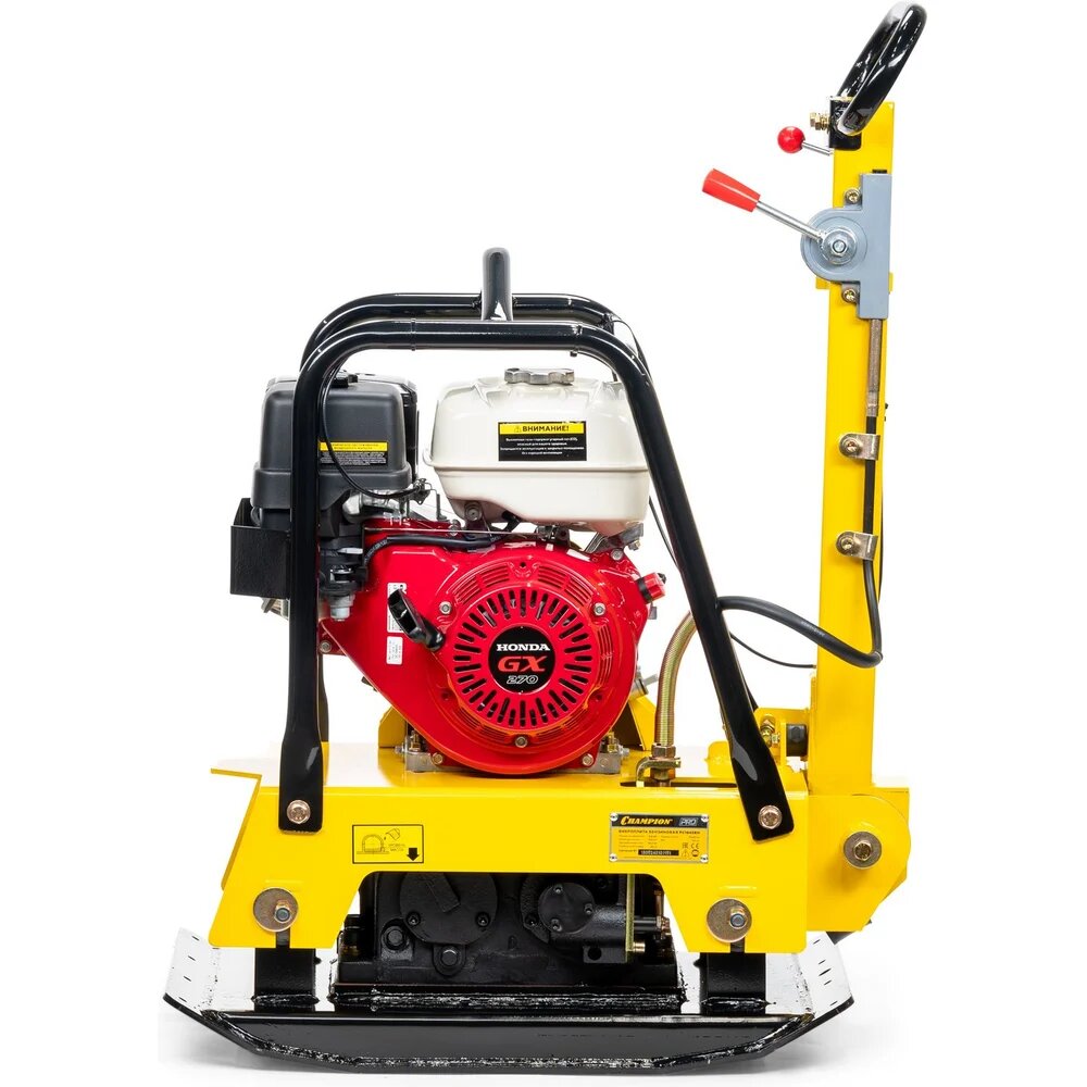 Виброплита бензиновая CHAMPION PC1645RH PRO 152 кг, 30,5 кН, 73*45 см, 50 см, Honda GX270 6,6 кВт, реверс, VIPC1645RH