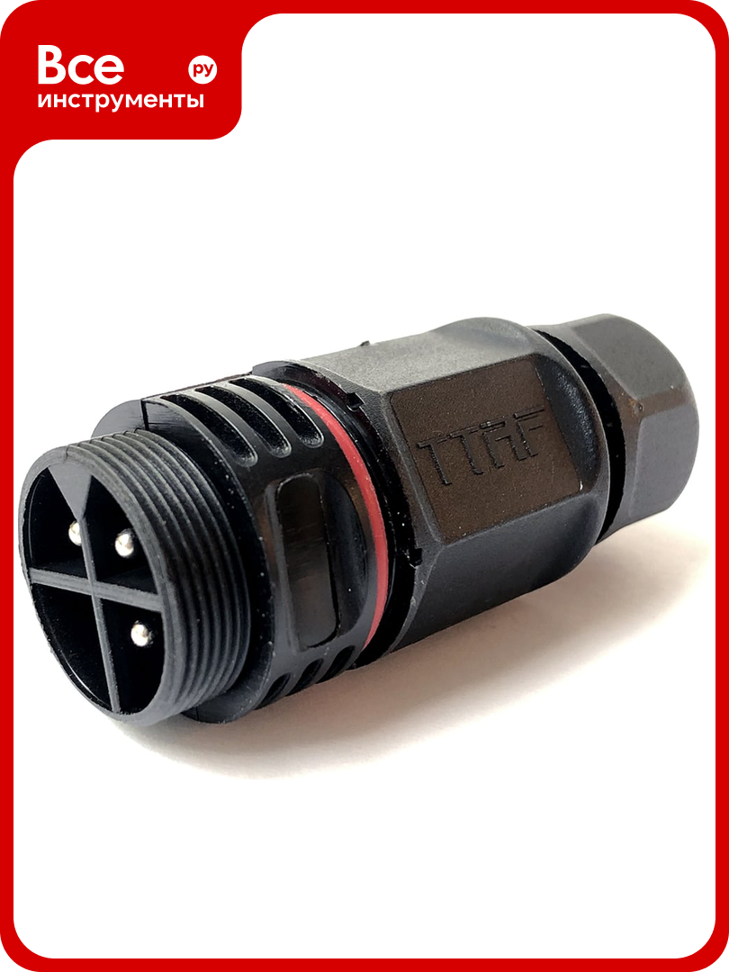 Водостойкий 3-полюсный разъем TTAF Elektronik вилка 250V 20A IP68 WPM-0300M20, 250 В