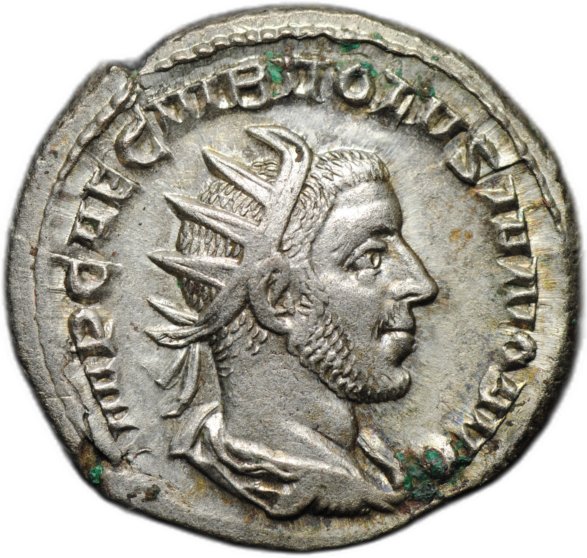 Монета Антониниан 252 Волузиан Виртус Римская Империя