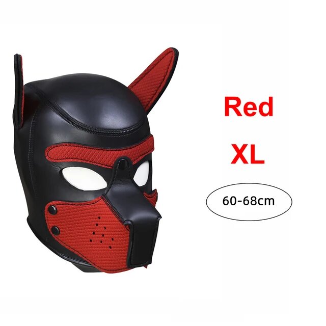 Маски для вечеринок размера XL, маска для щенка, игрушечная собака, капюшон, мягкая латексная маска для ролевых игр, косплей, полноразмерная маска с ушами на Хэллоуин, секс-игрушка для женщин