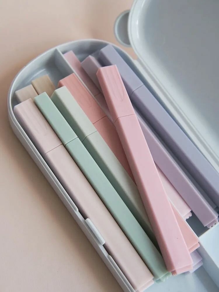 Маркеры пастельные, набор текстовыделителей 12 шт для учебы и творчества