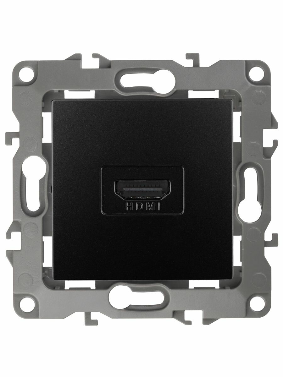 Розетка HDMI ЭРА 12 3114-05 1-местная встраиваемая, черный
