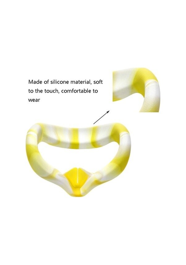 Очки виртуальной реальности Oculus Quest 2 — силиконовые, с защитой от пота, белые/жёлтые