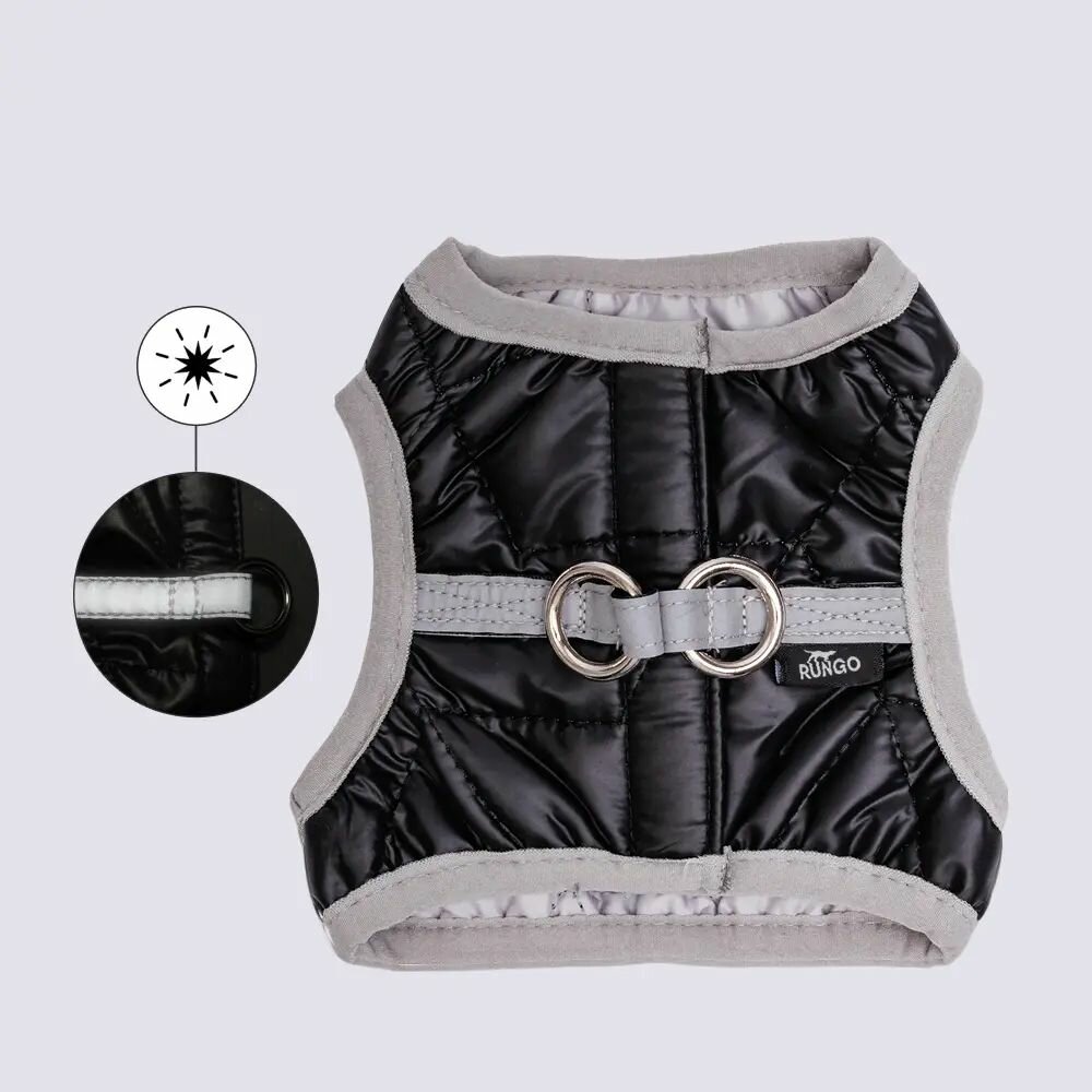 Rungo Шлейка-жилетка для собак Comfort, M, обхват груди 32-35 см, черный