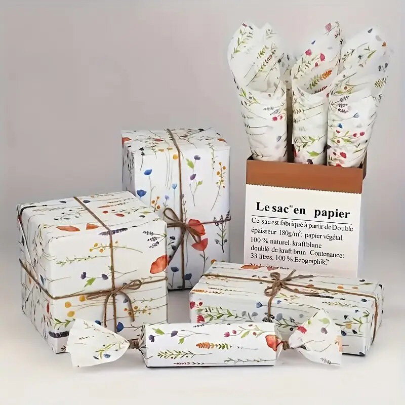 Цветная копировальная бумага для подарков 50x35 см, 10 листов, тонкая упаковочная бумага с мятой текстурой (для цветов, одежды)