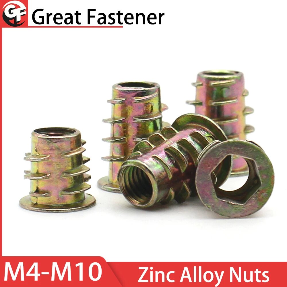 Гайки фланцевые шестигранные из цинкового сплава GUOFEI М4-М10 M6 (20mm), 10pcs