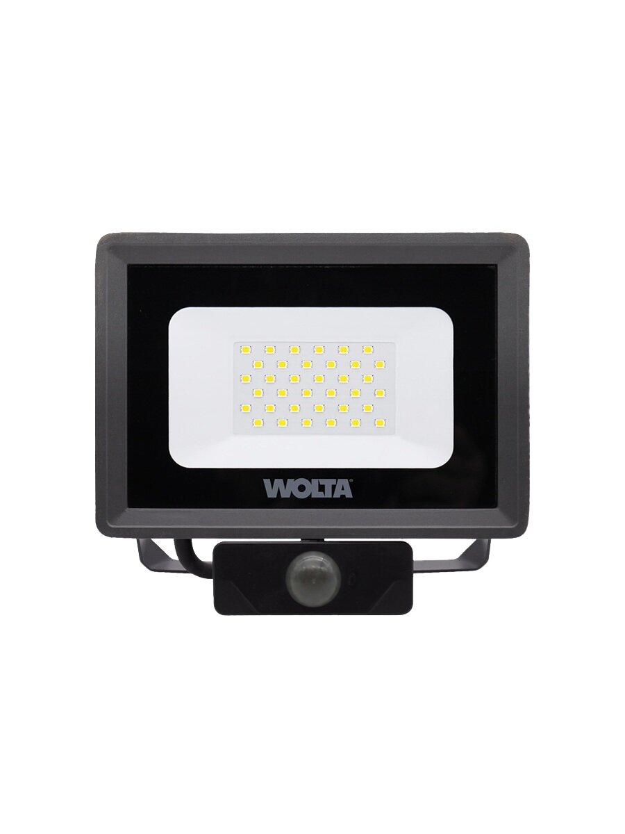 Прожектор светодиодный WOLTA WFL-30W/06S 30Вт 5700K IP65 с Датчиком