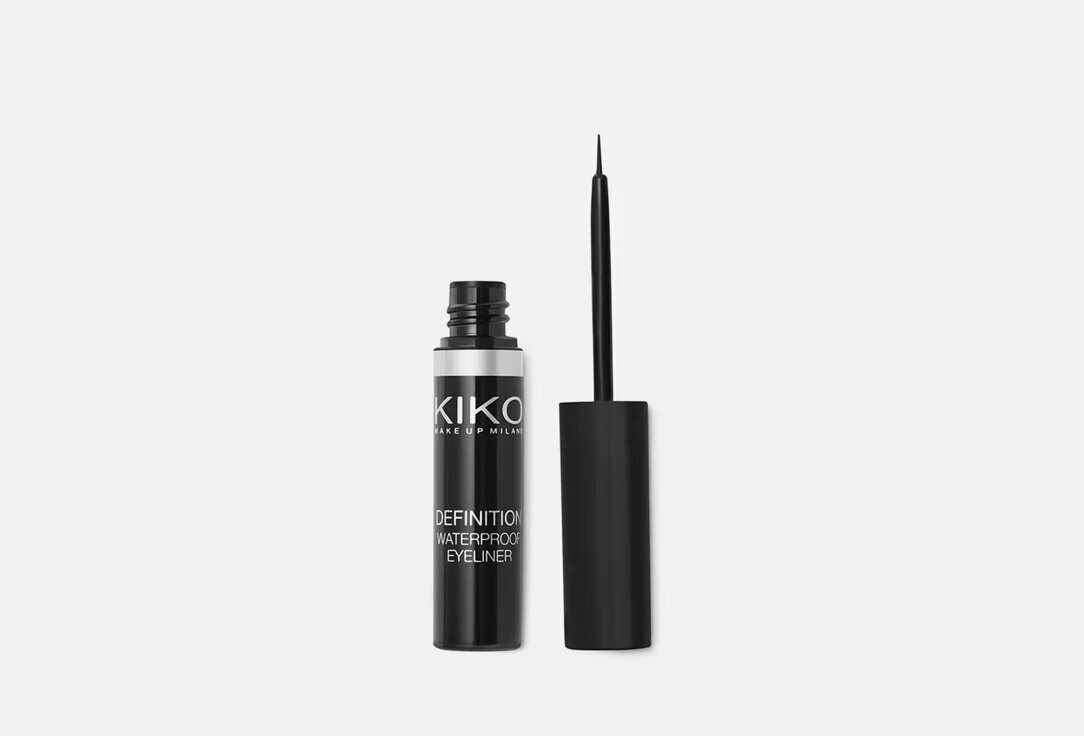 Жидкая водостойкая подводка для глаз KIKO MILANO DEFINITION WATERPROOF EYELINER, оттенок Black, 4.5 мл