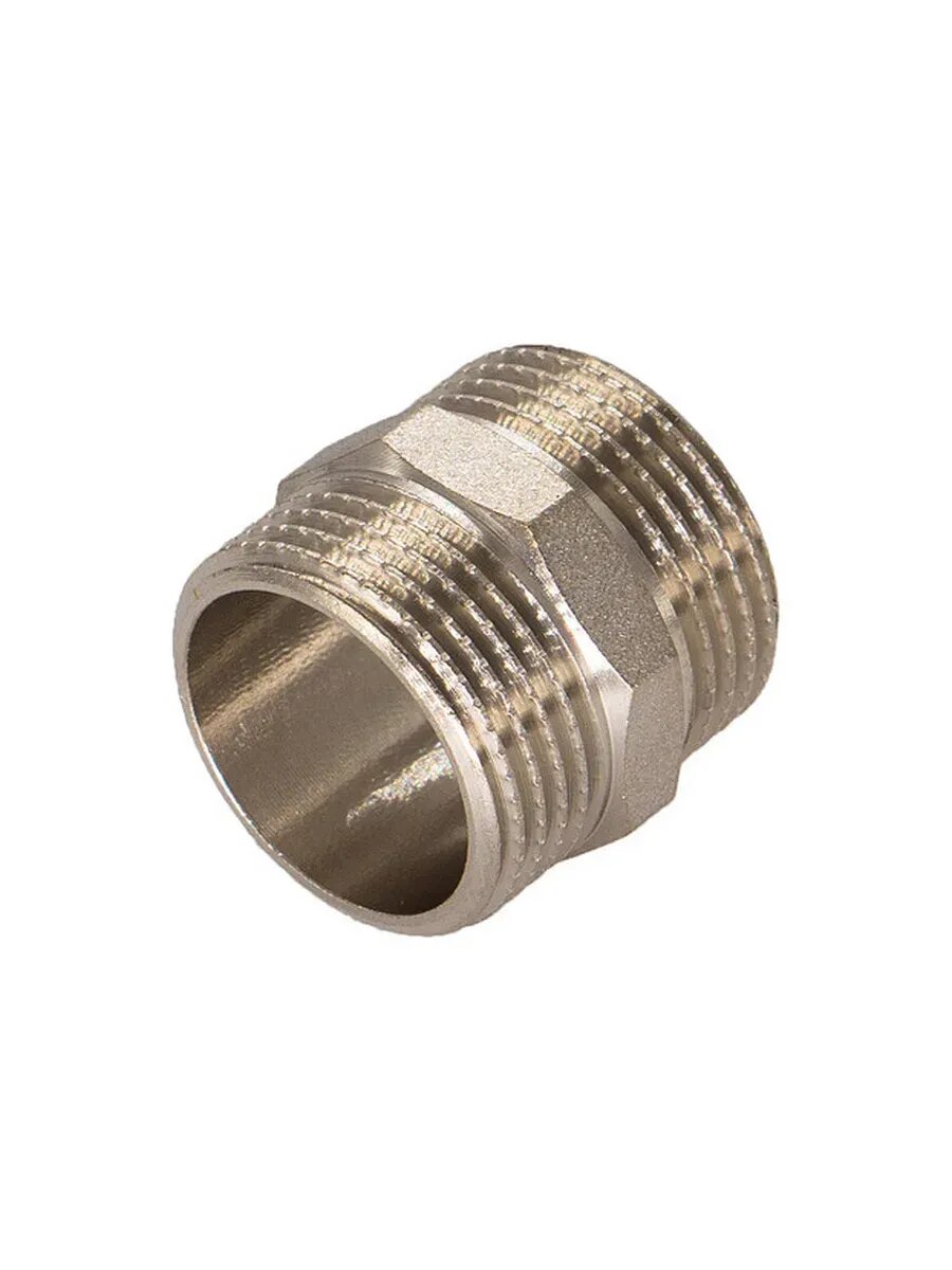 Ниппель латунный, наружная резьба, 1/2", (шт.)