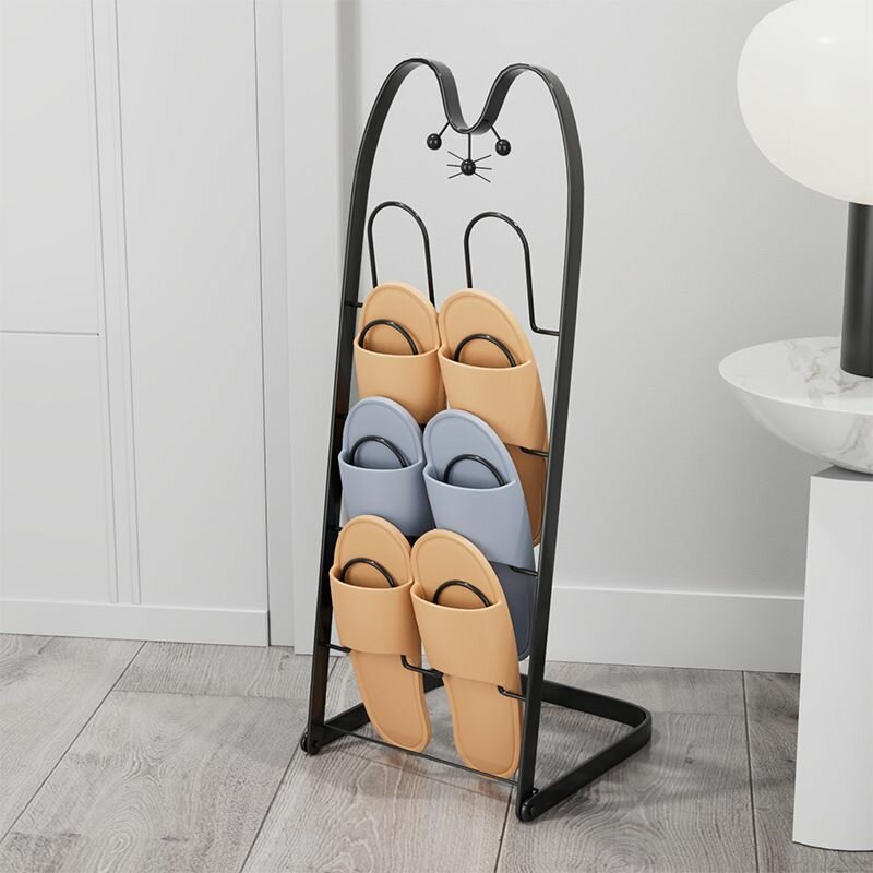 Настенная подставка для тапочек в ванной комнате без перфорации за дверью