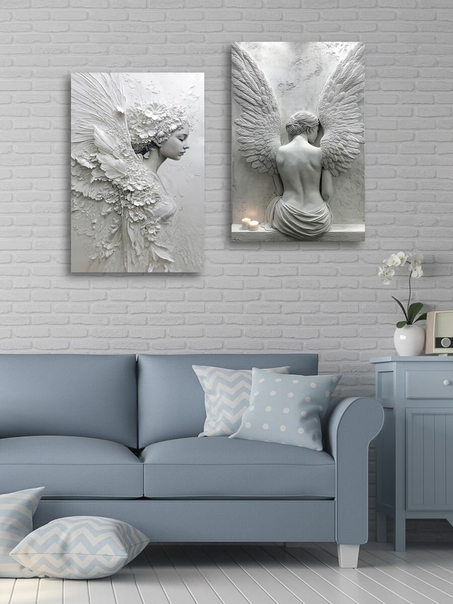 Комплект картин на холсте LOFTime 2 шт 40Х60 Ангел КC-1783-4060