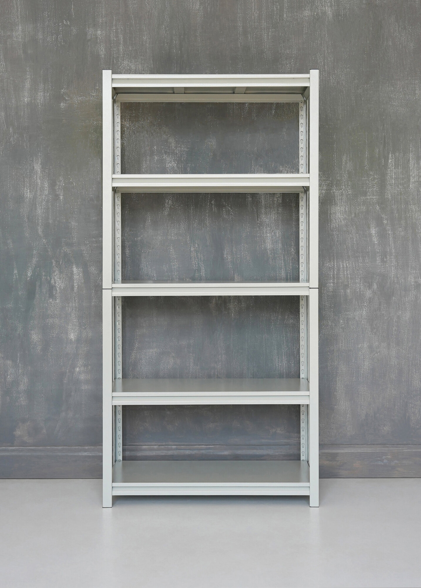 Стеллаж GARNELLE металлический безболтовой разборный, 183х90х40 см, 5 полок, 170 кг на полку, цвет - светло серый