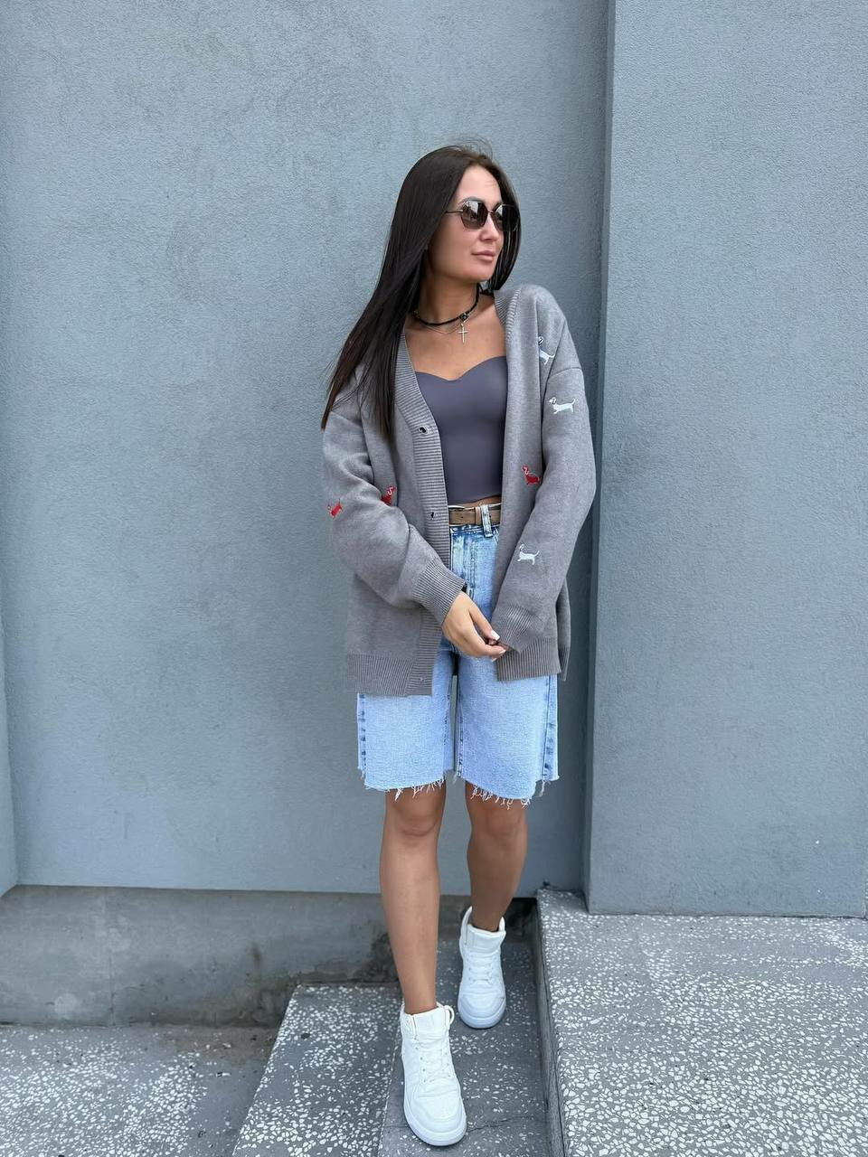 Кардиган  с вышивкой