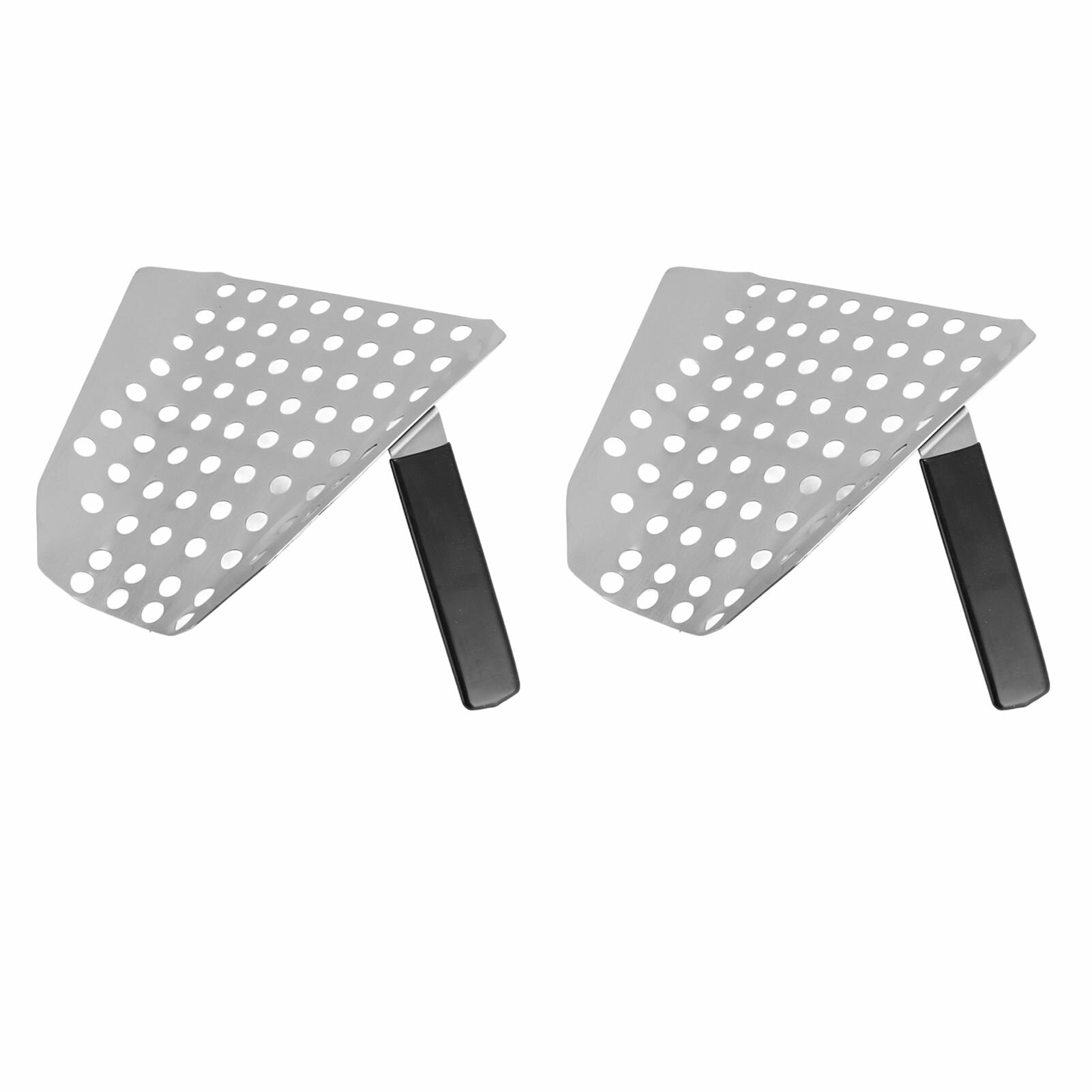 Совок для картофеля фри из нержавеющей стали с отверстиями, эргономичная ручка, 2 шт. в наборе