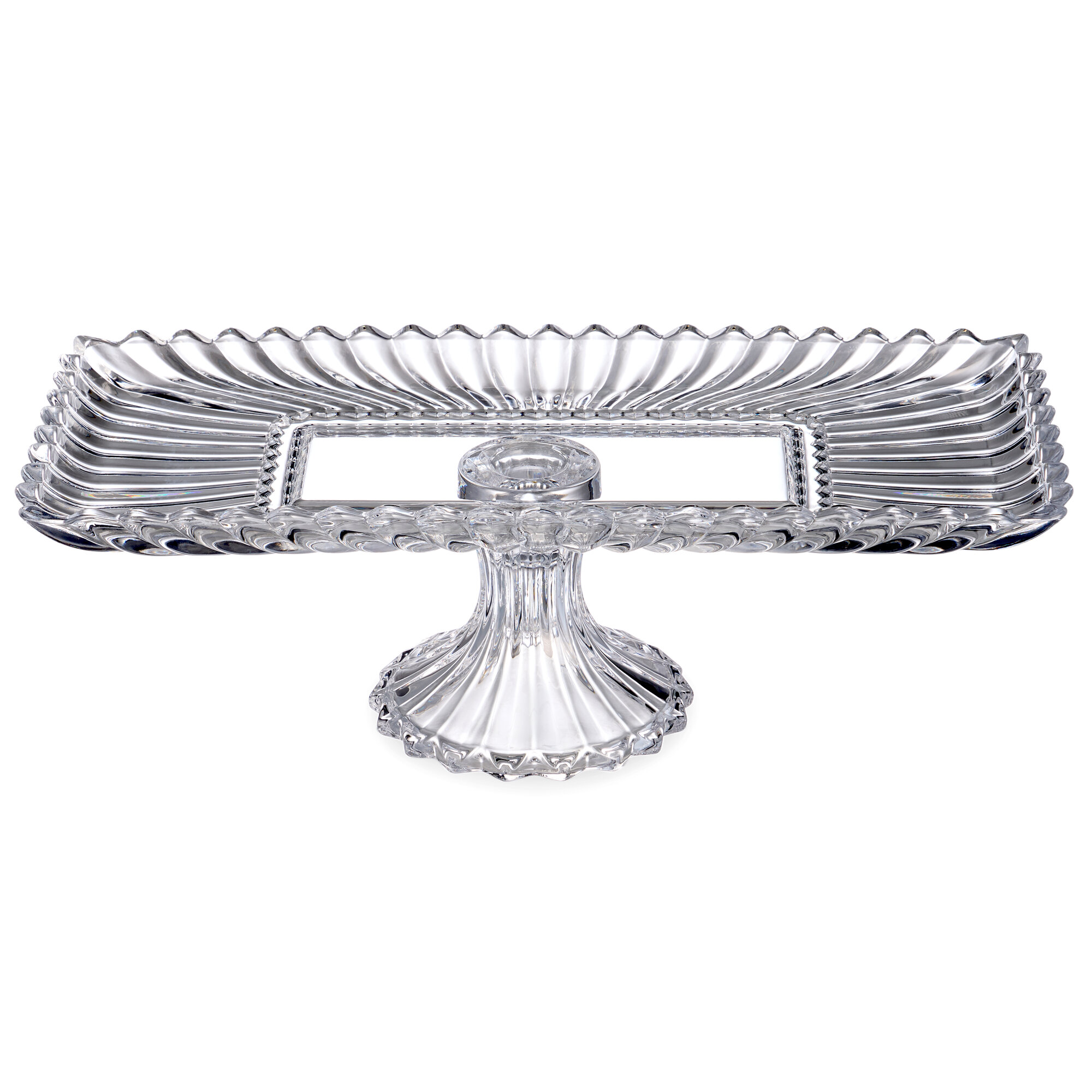 Блюдо сервировочное на ножке brilliance прямоугольное, 38*17,5*11,5 см KSG-691-146