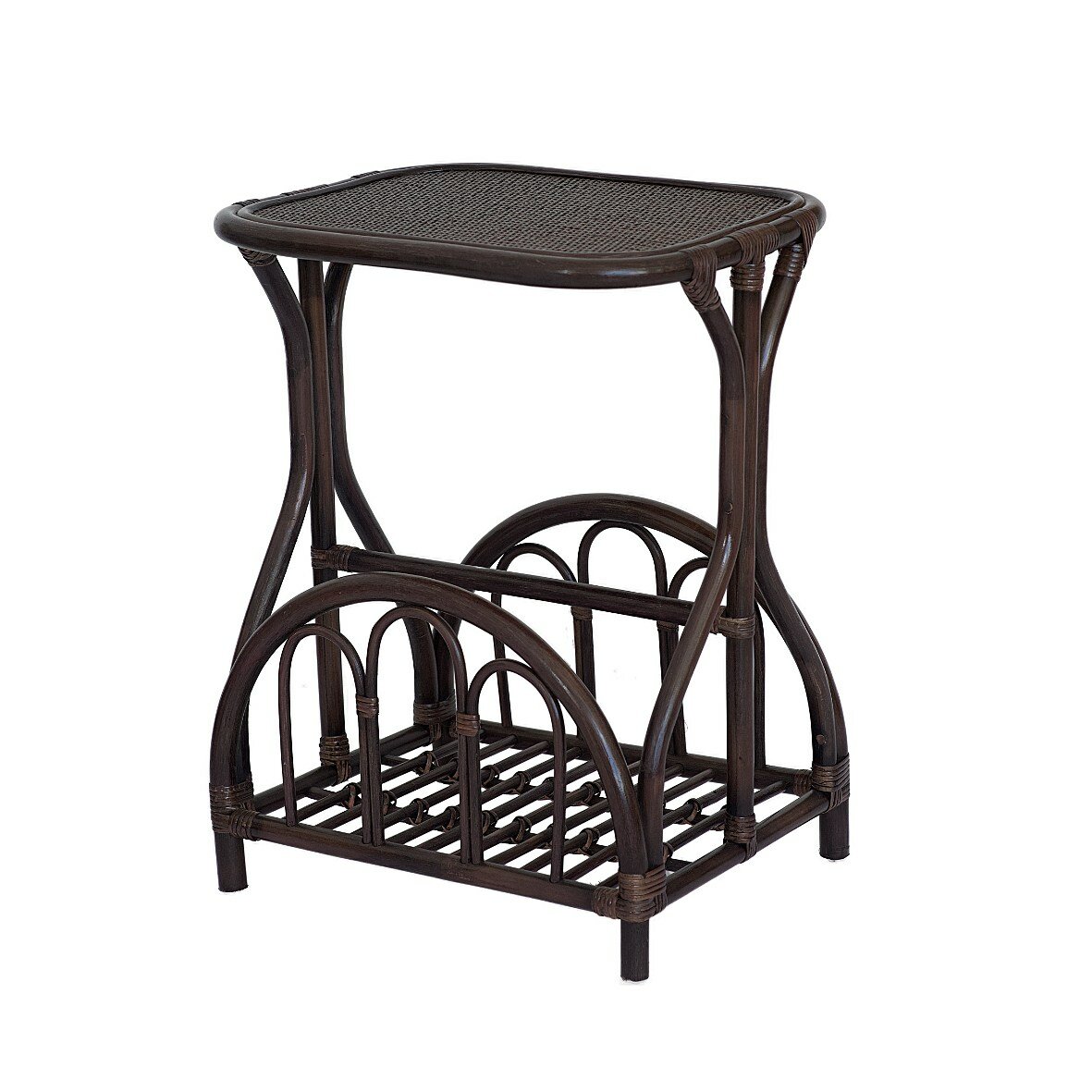 Столик-тумбочка из натурального ротанга 13/14, цвет орех матовый