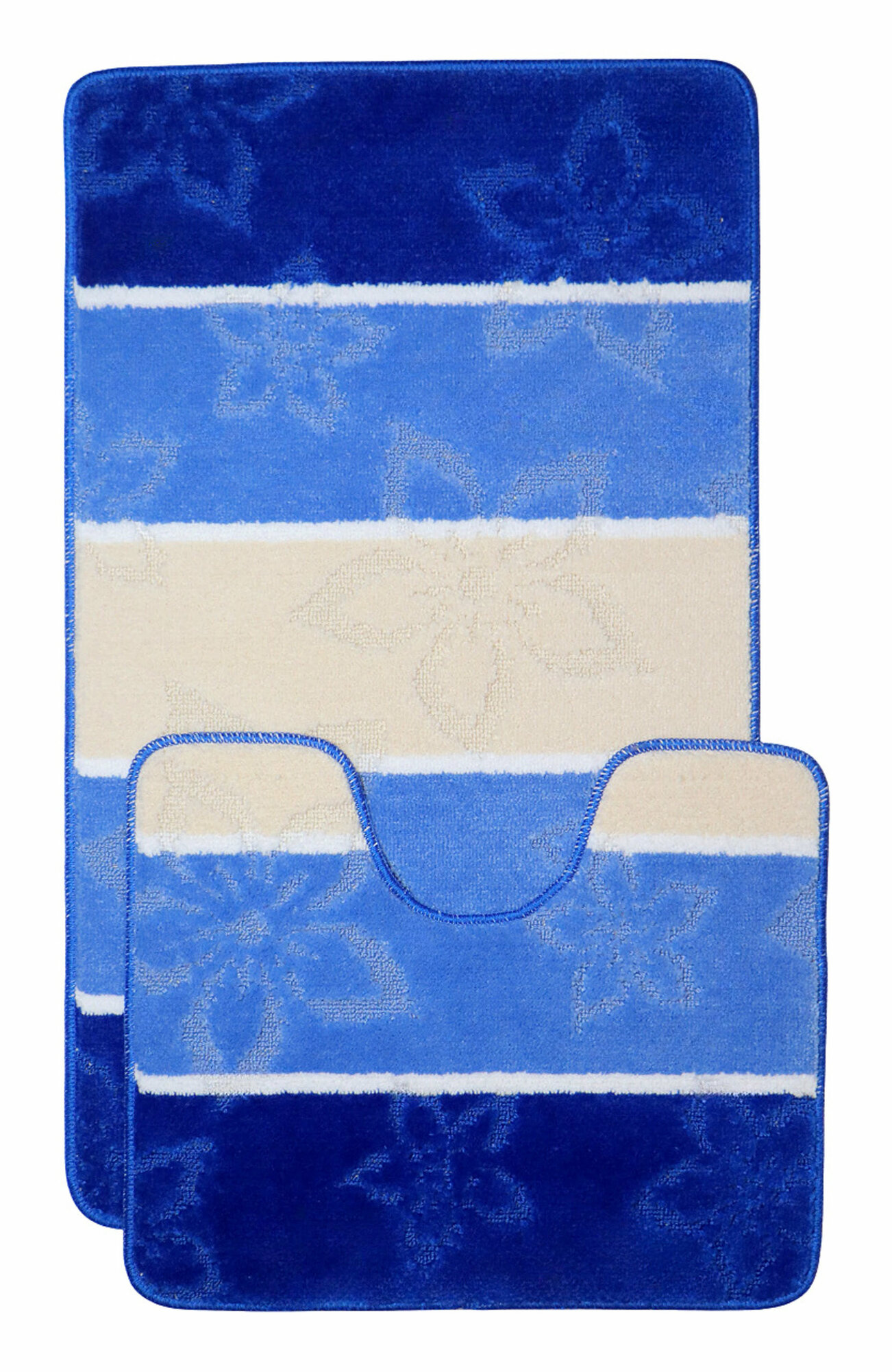 Коврики для ванной и туалета в наборе 100см/60см (50см/60см туалет) многоцветный