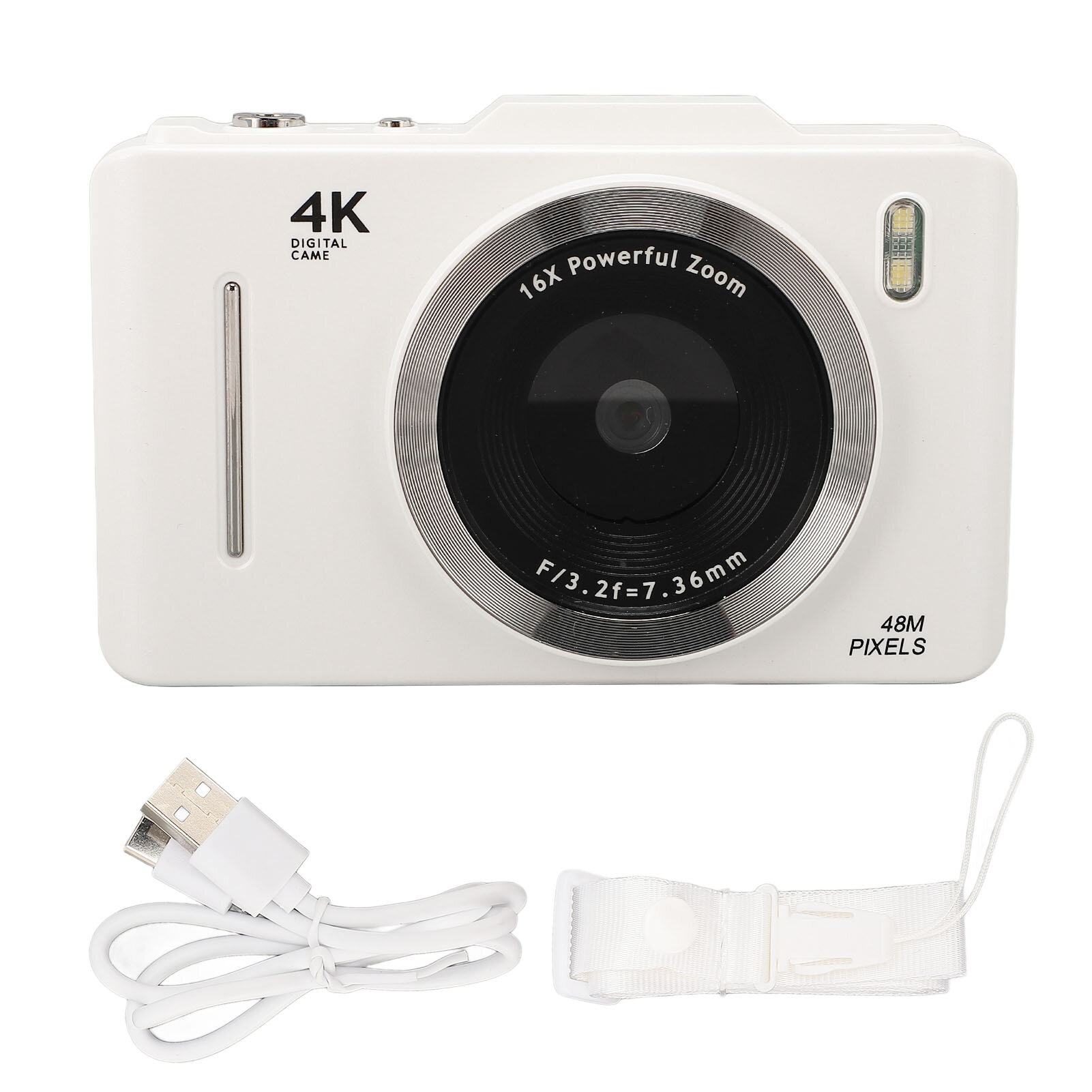 Цифровая видеокамера 2,8 дюйма 4K 48MP Автоматическая фокусировка 16x Zoom Vlogging Camera Decorder 16 ГБ