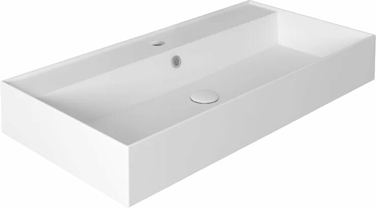 Раковина подвесная Simas Agile AG81 bi*1 81x46 фарфоровая, раковина для ванной, белая, прямоугольная