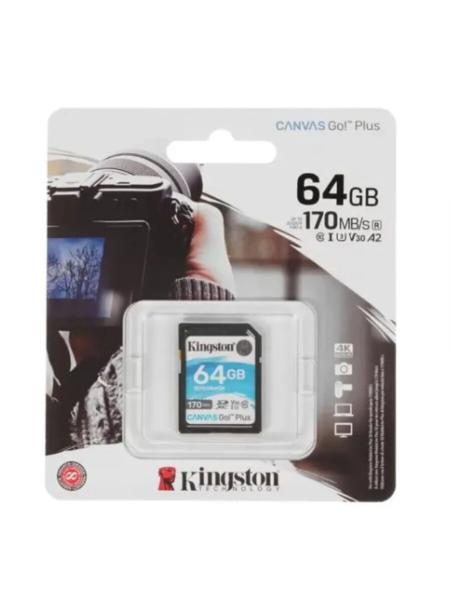 Карта памяти Canvas Go! Plus SDXC 64 ГБ SDG3/64GB