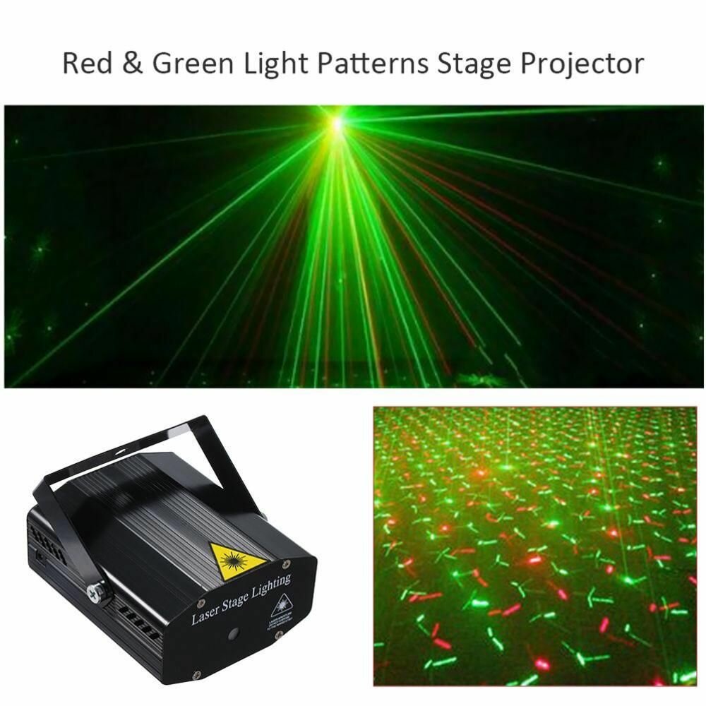 Светодиодный лазерный сценический прожектор переменного тока 110-240 В со штативом и голосовым управлением, подходит для выступлений на сцене, вечеринок, собраний