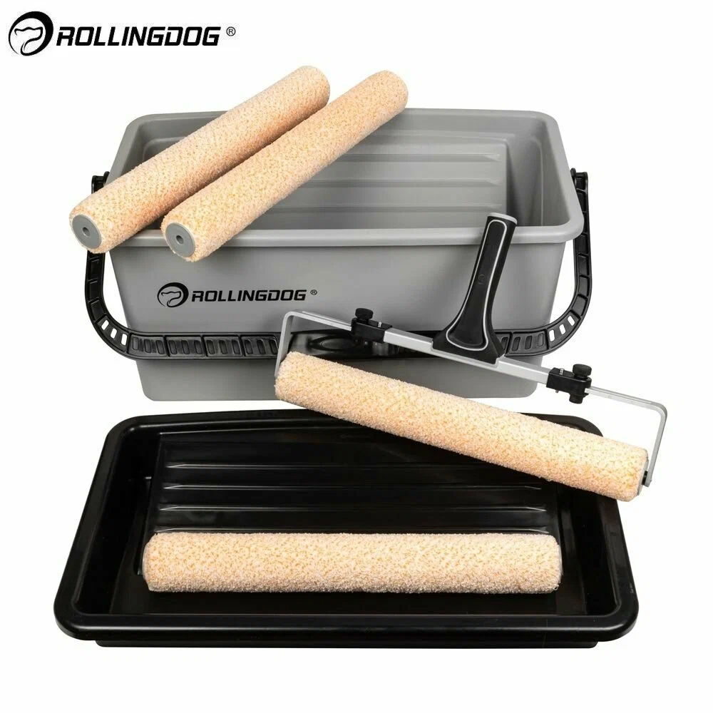 Набор малярный Rollingdog 7 предметов, для больших площадей, соединение защелка/конус