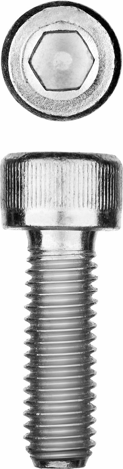 Винт ЗУБР DIN 912, кл. пр. 8.8, М10 х 20 мм, цинк, 5 кг, внутренний шестигранник 30318-10-020
