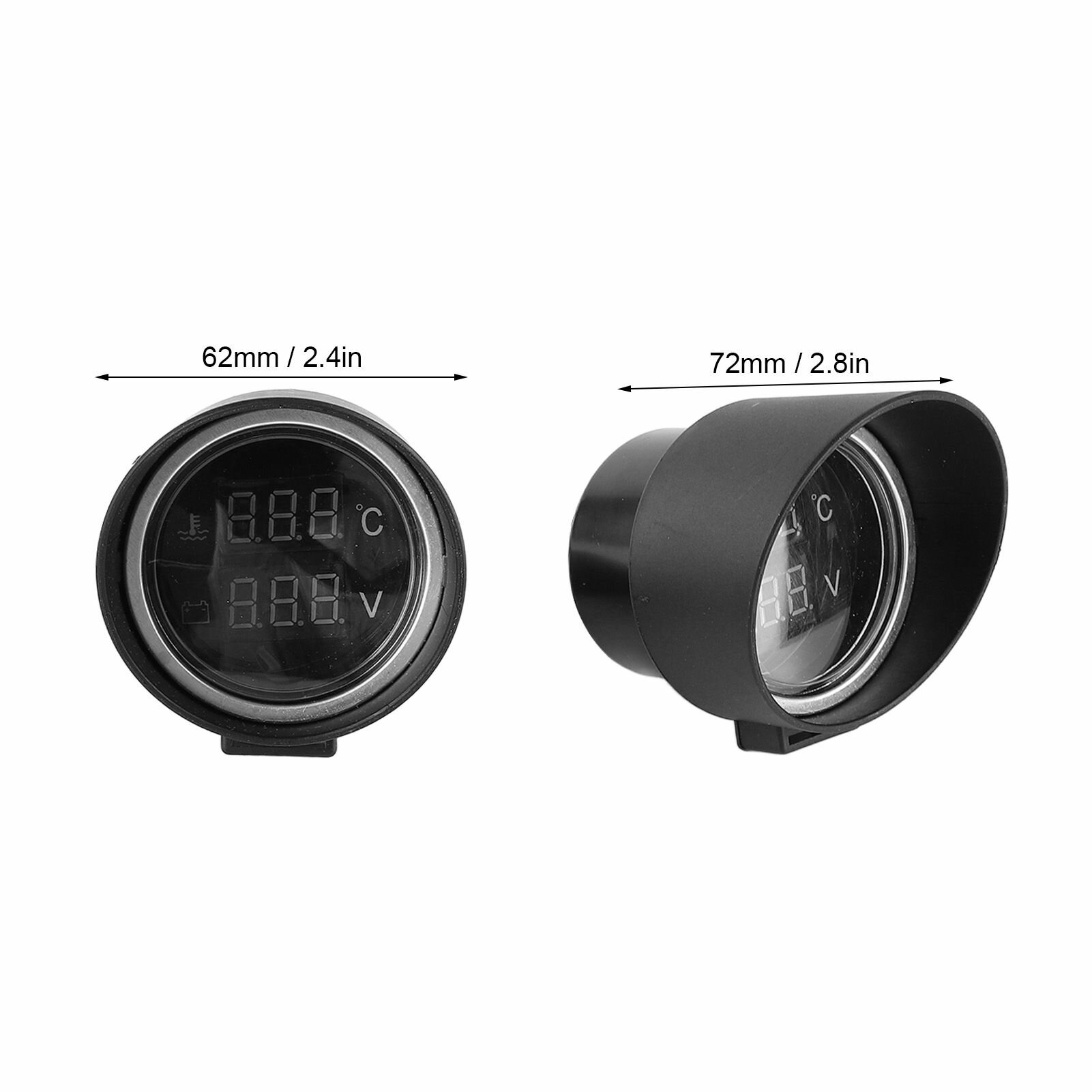 DC9V до 36V автомобильный вольтметр датчик два в одном цифровой дисплей температура воды вольтметр 10 мм водяной температурный штекер синий