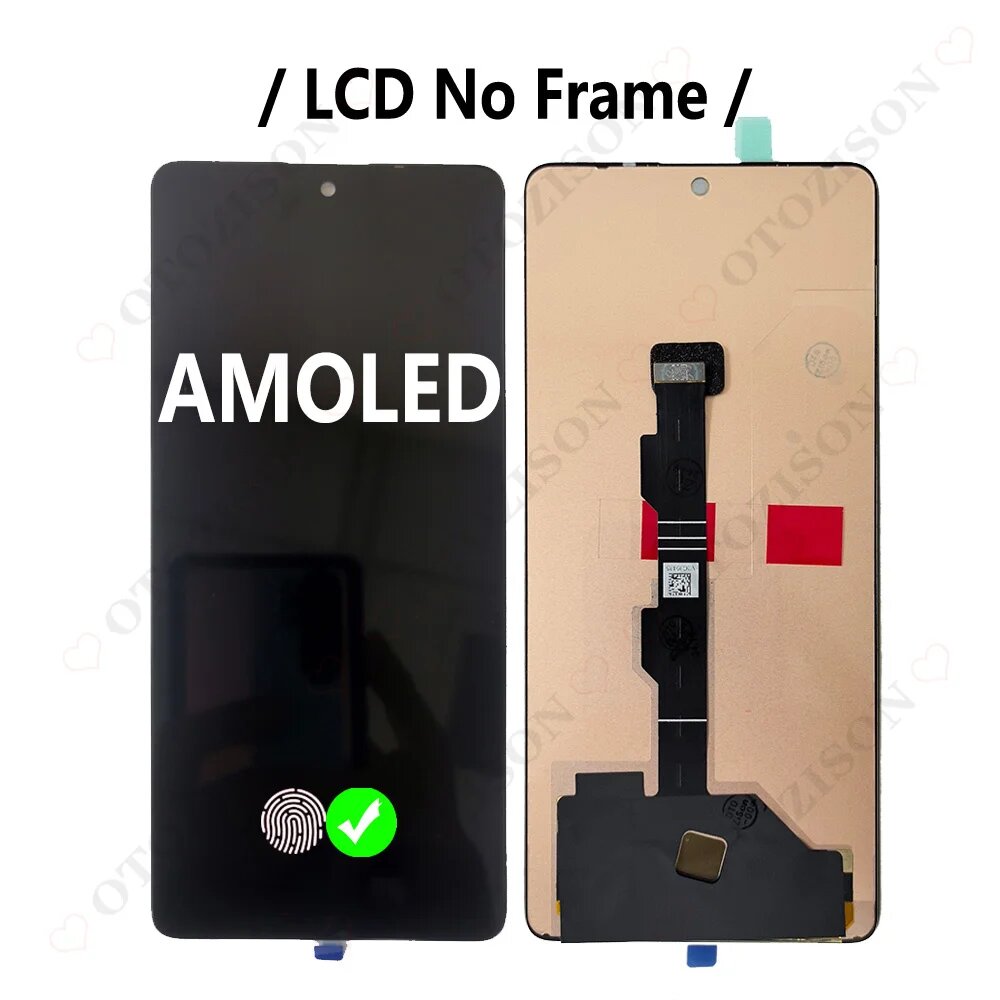 Супер AMOLED ЖК-дисплей с рамкой для Xiaomi Poco M6 Pro 4G 2312FPCA6G Экран Pocophone M6Pro Дисплей Сенсорный датчик Дигитайзер в сборе No Frame - AMOLED