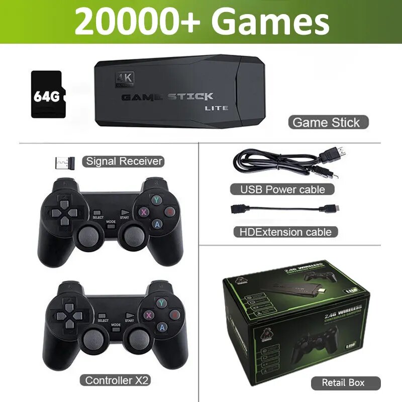 Wireless Game Console M8 Retro Stick 20000+ Games