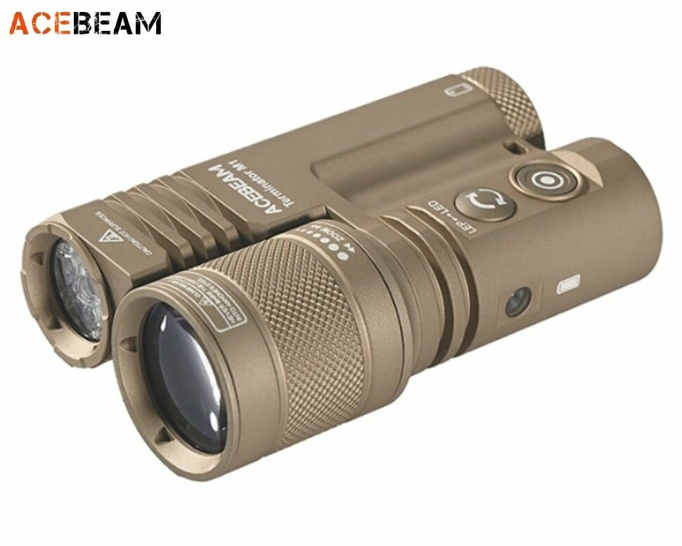 Фонарь Acebeam Terminator M1 Desert (Neutral white), 21700, 1600 метров, 2300 люмен (Комплект)