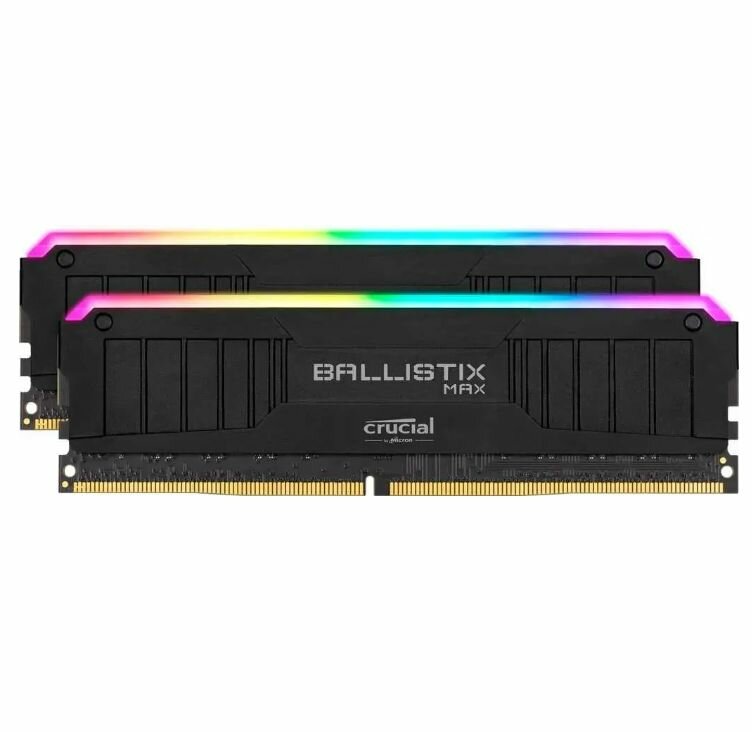 Оперативная память Crucial Ballistix MAX RGB (BLM2K8G44C19U4BL) DIMM DDR4 16 ГБ - DDR4, 8 ГБx2шт, 4400 МГц, 19-19-19-46