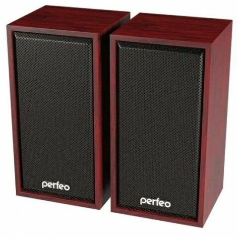 Колонки 2.0 PERFEO Cabinet (PF_A4388) коричневые - 6 Вт, питание от порта USB