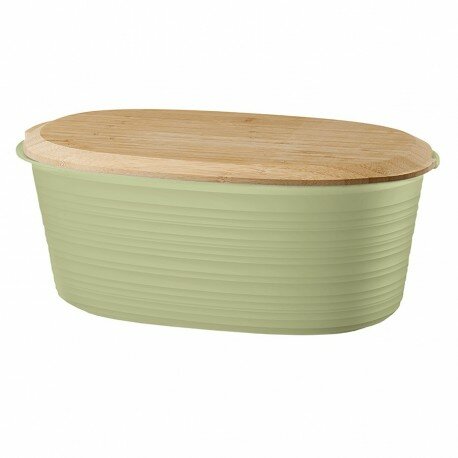 Хлебница с бамбуковой крышкой tierra, 3 л, светло-зеленая