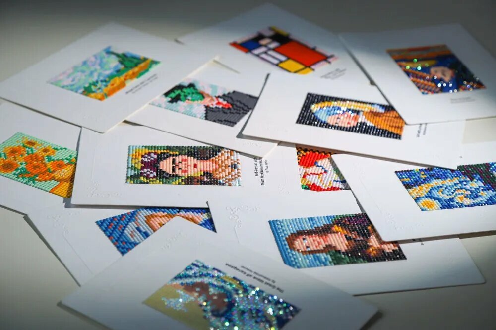 Алмазная мозаика и вышивка Minigem Diamond Painting Postcard - Художественная серия: квадратные смоляные и AB стразы, 6x9 см, 12 открыток
