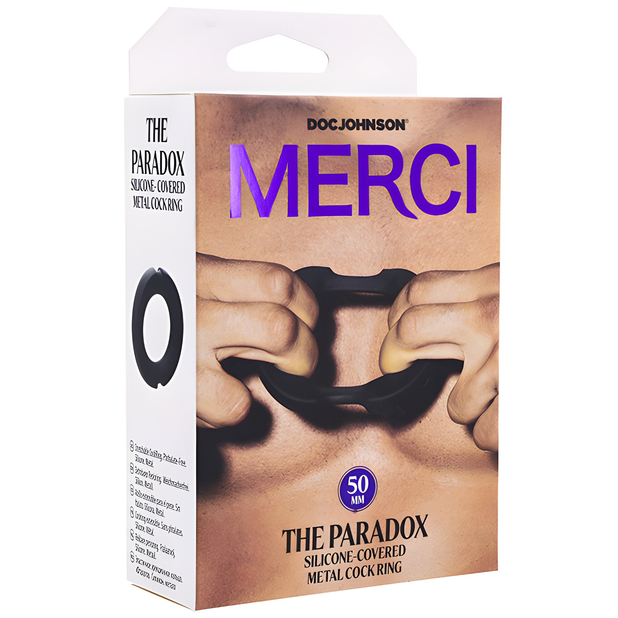 Эрекционное кольцо Doc Johnson Merci The Paradox, для мошонки и пениса, бархатистая поверхность, 50мм