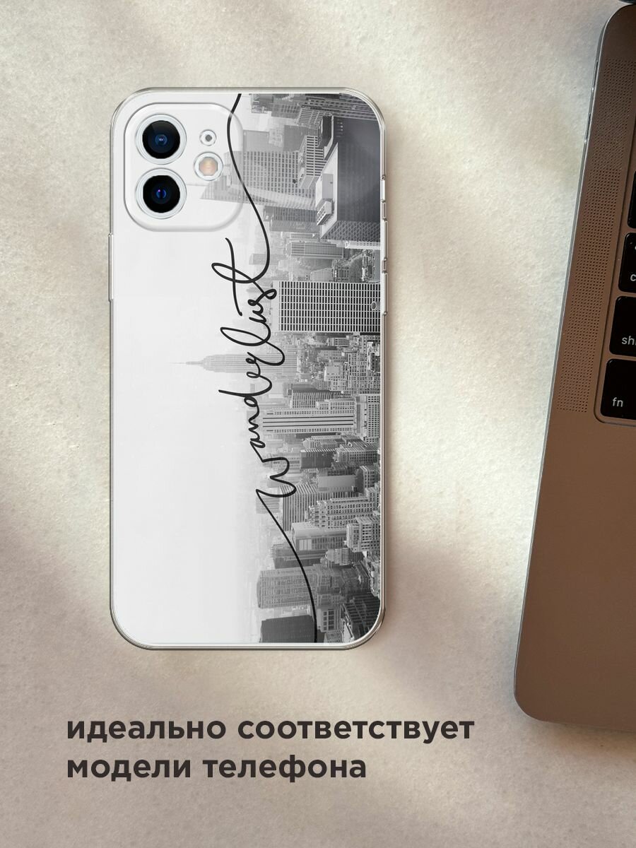 Чехол на Apple iPhone 12 mini / Айфон 12 Мини с принтом "Черно город" — фото 1