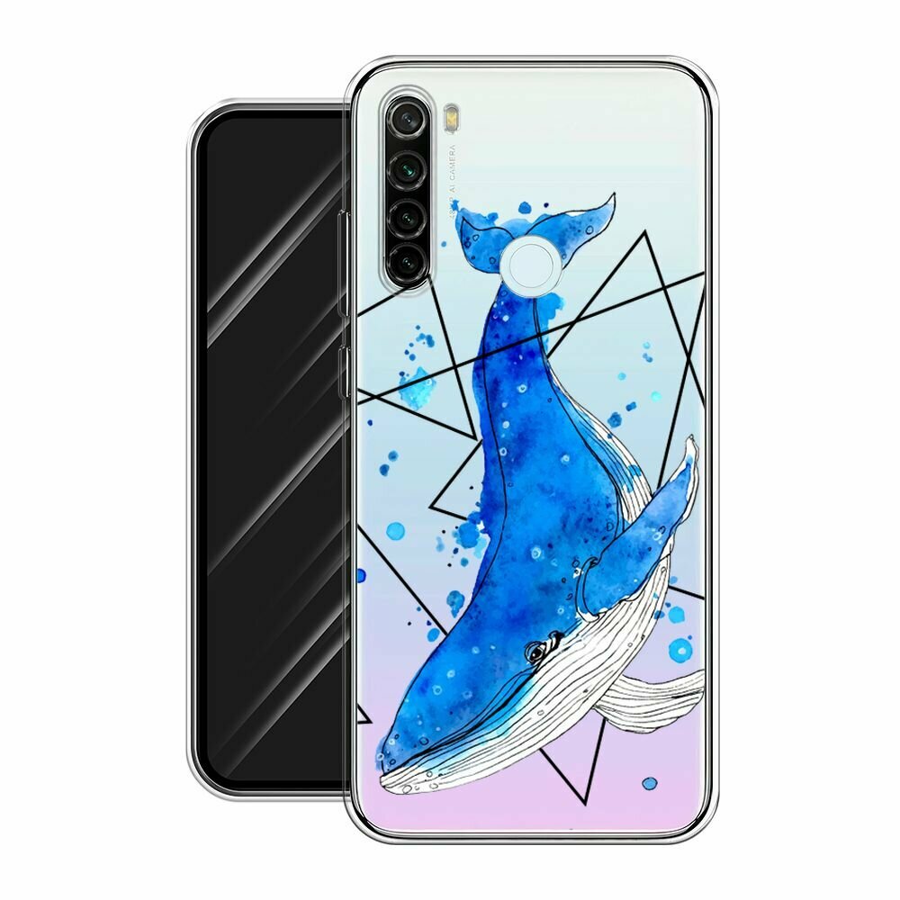 Чехол на Xiaomi Redmi Note 8T / Сяоми Редми Нот 8Т с принтом "Кит графика", прозрачный — фото 1