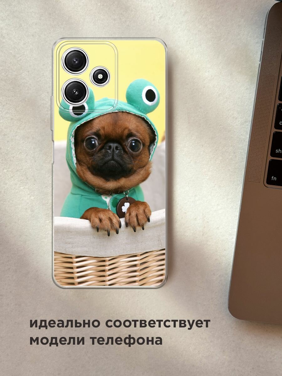 Чехол на Xiaomi Redmi 12 / Сяоми Редми 12 с принтом "Собачка в шапке лягушки" — фото 1