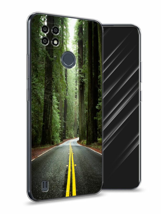 Чехол на Realme C21Y/C25Y / Реалми C21Y/C25Y с принтом "Лес 17"