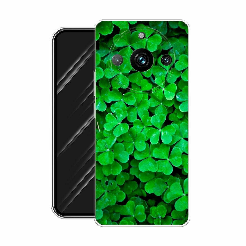 Силиконовый чехол на Realme 11 Pro / Реалми 11 Про с принтом "Клевер" — фото 1