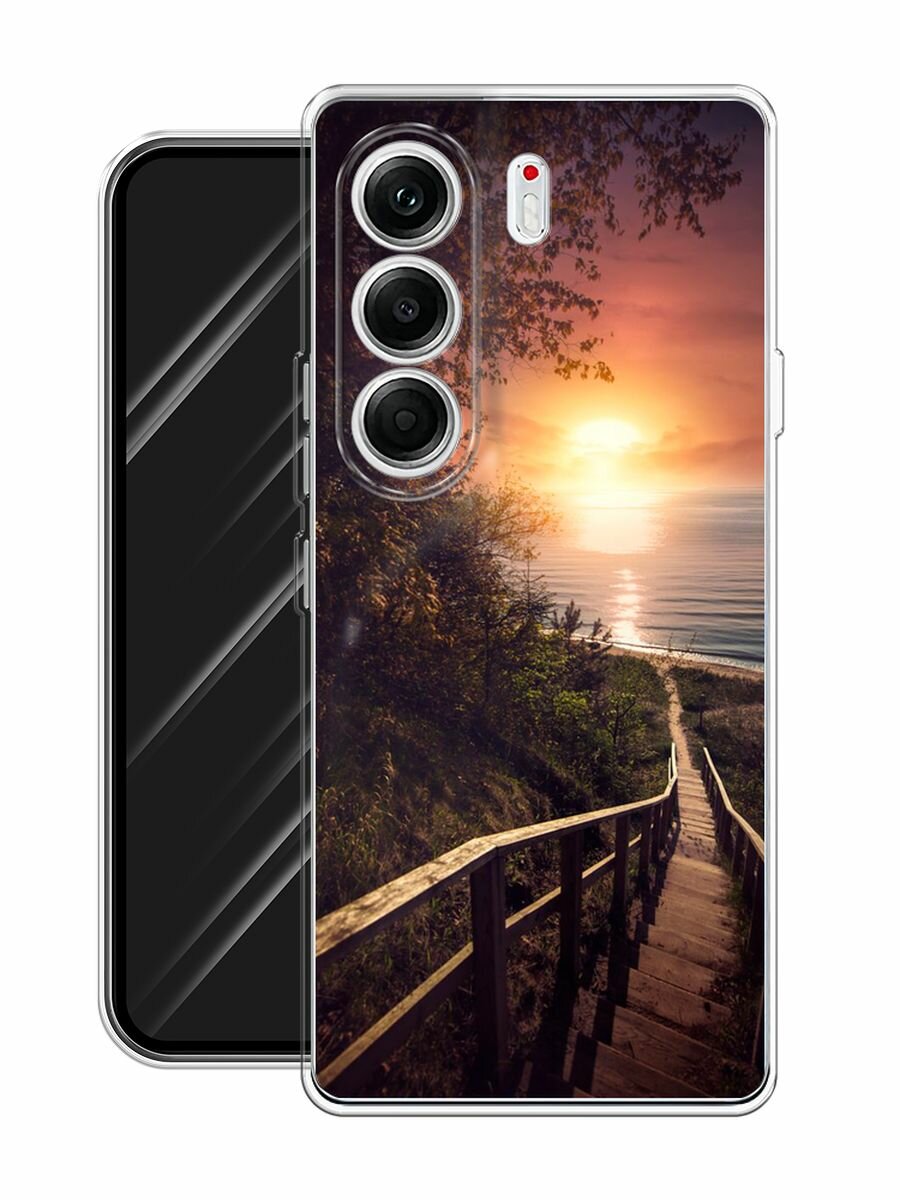 Чехол на Tecno Camon 40 Pro / Текно Камон 40 Про с принтом "Мост у воды" — фото 1