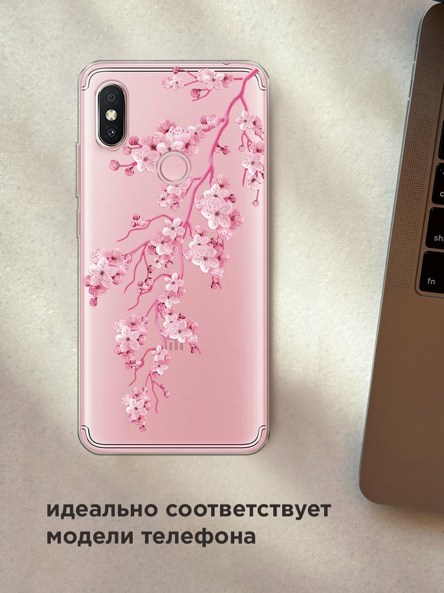 Чехол на Xiaomi Redmi S2 (Redmi Y2) / Сяоми Редми С2 (Редми Y2) с принтом "Ветка сакуры 2" — фото 1
