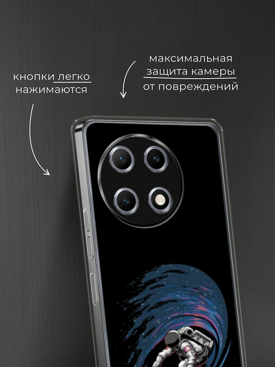 Чехол на Tecno Camon 30S / Текно Камон 30S с принтом "Космонавт на серфе" — фото 1