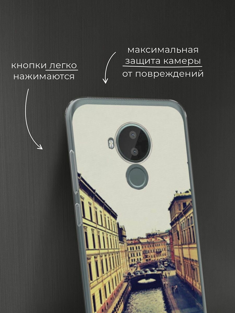Силиконовый чехол на Nokia C30 / Нокия C30 с принтом "Санкт-Петербург" — фото 1